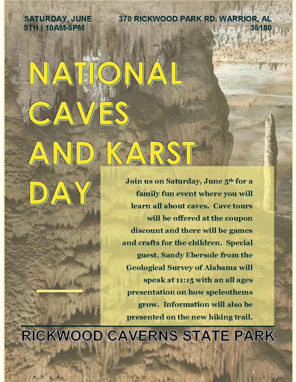 National Caves and Karst Celebration | Alapark