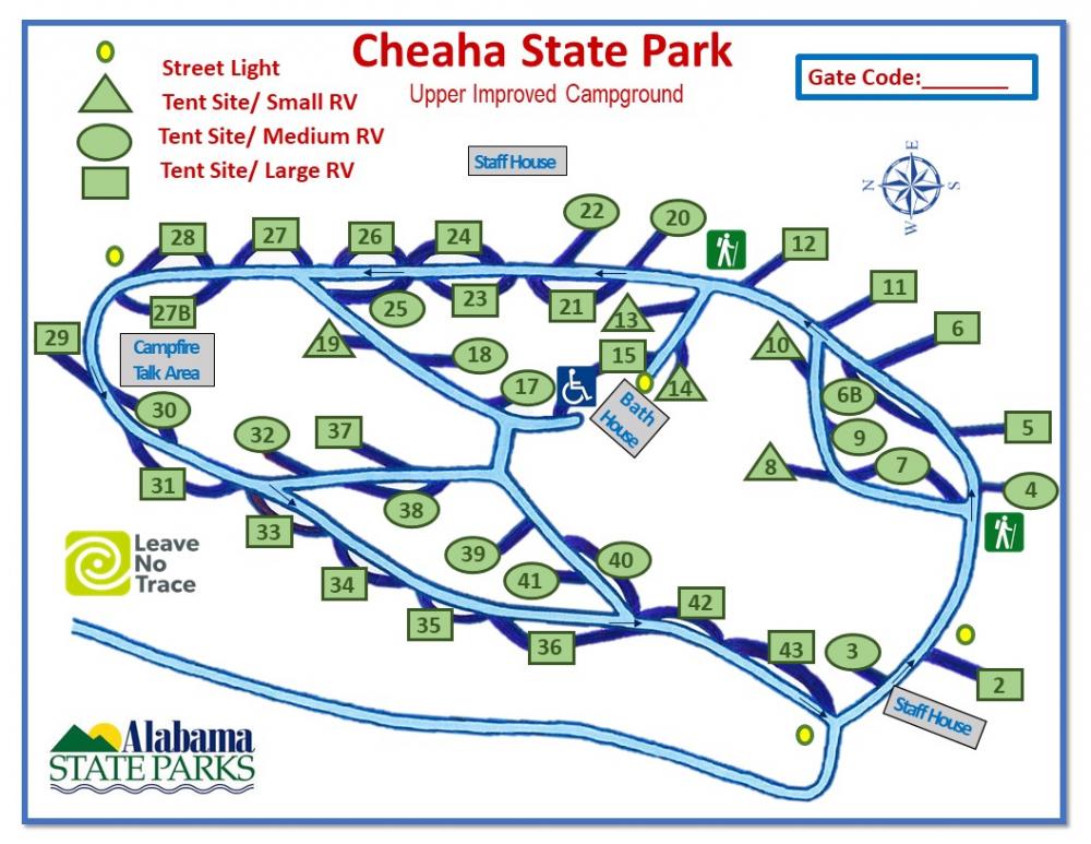 Upper Improved Campground Map | Alapark